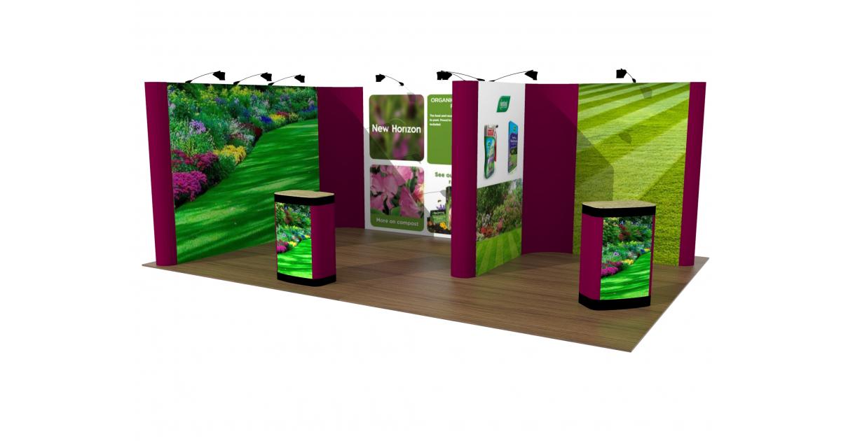 4m x 6m Pop Up Exhibition Stand| Linked Pop Up | Modular Exhibition Stand