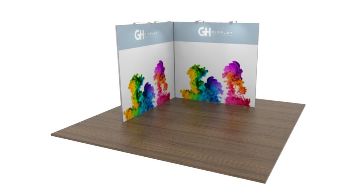 3x3 Modular Exhibition Stand Open Two Sides £2000 | Modular Exhibition ...